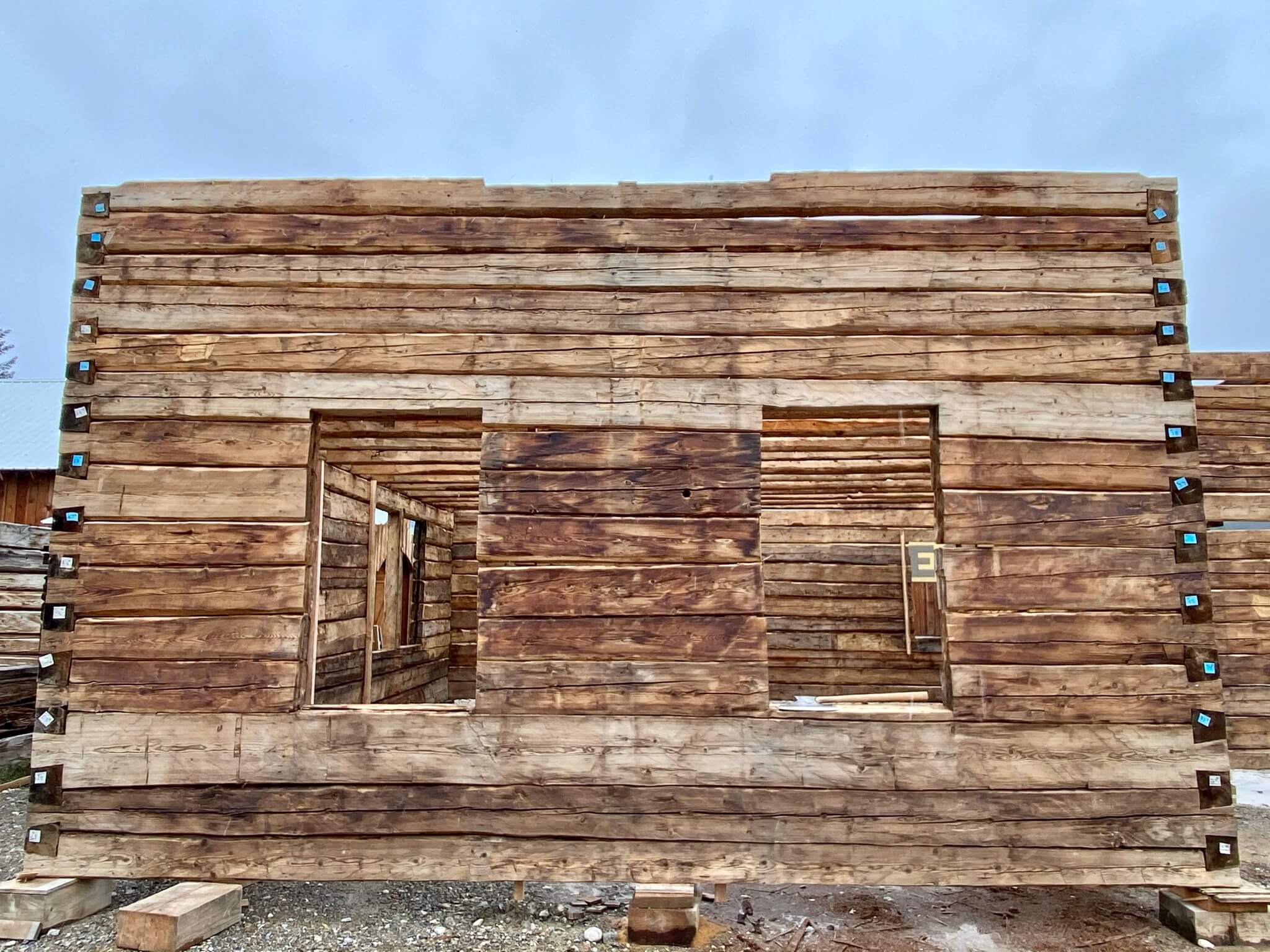 For Sale | Heritage Dovetail Log Shell | Hand Hewn | L Shaped